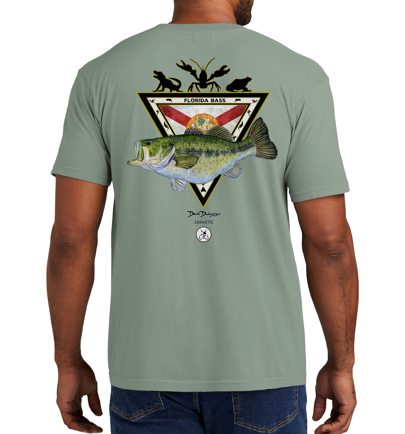 Men's Florida Bass Short Sleeve Garment Dyed Bay Pocket T-Shirt